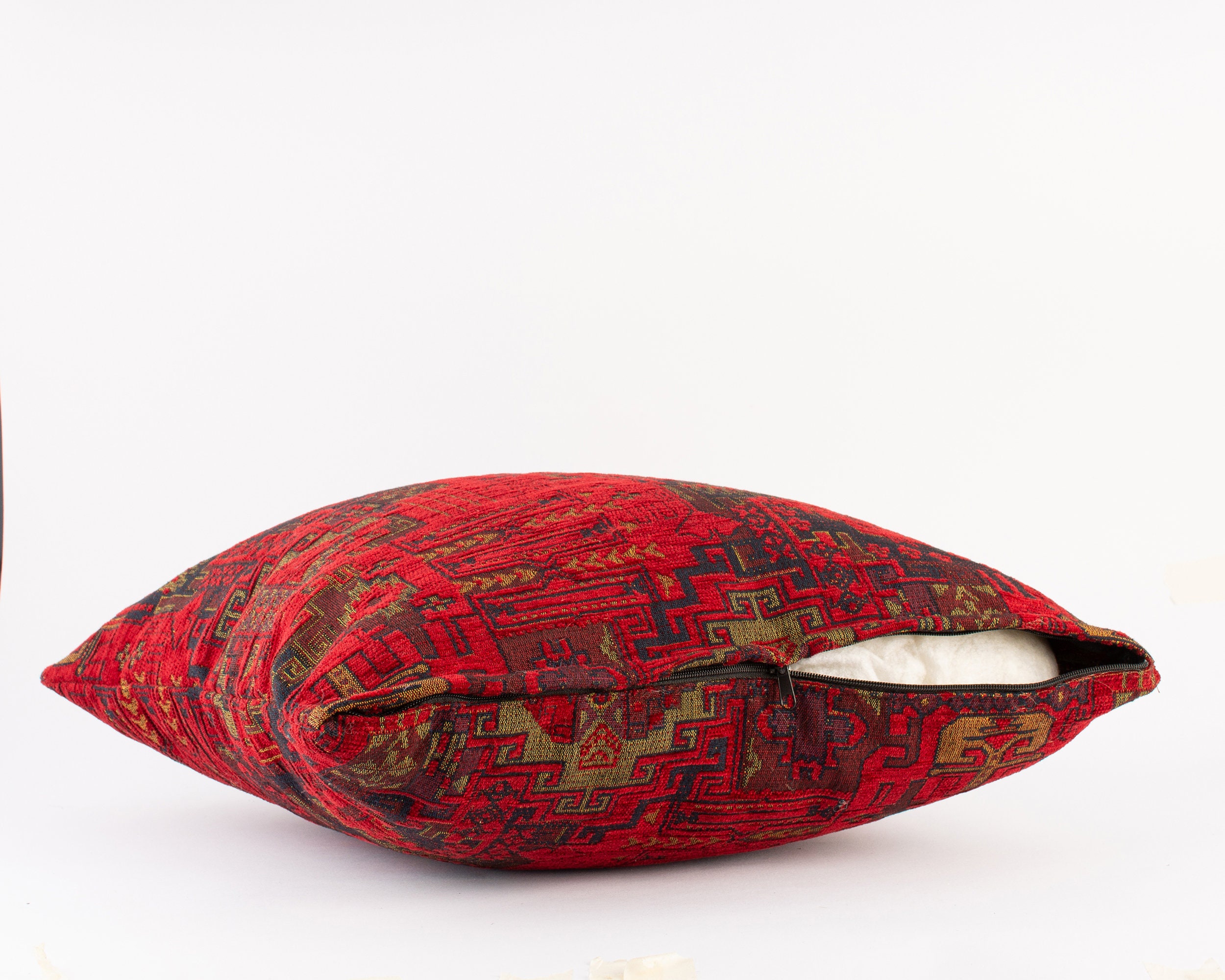 Dark Red Turkish Pillow Cover Kilim Pillow Cover Dark Red | Etsy