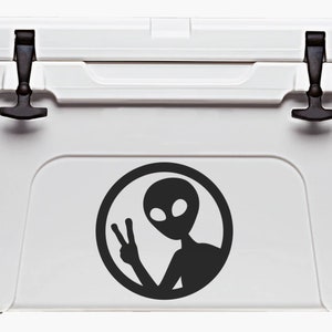 Alien Peace Circle Vinyl Decal Sticker for Car Truck Rv Camper Van 4x4 ...