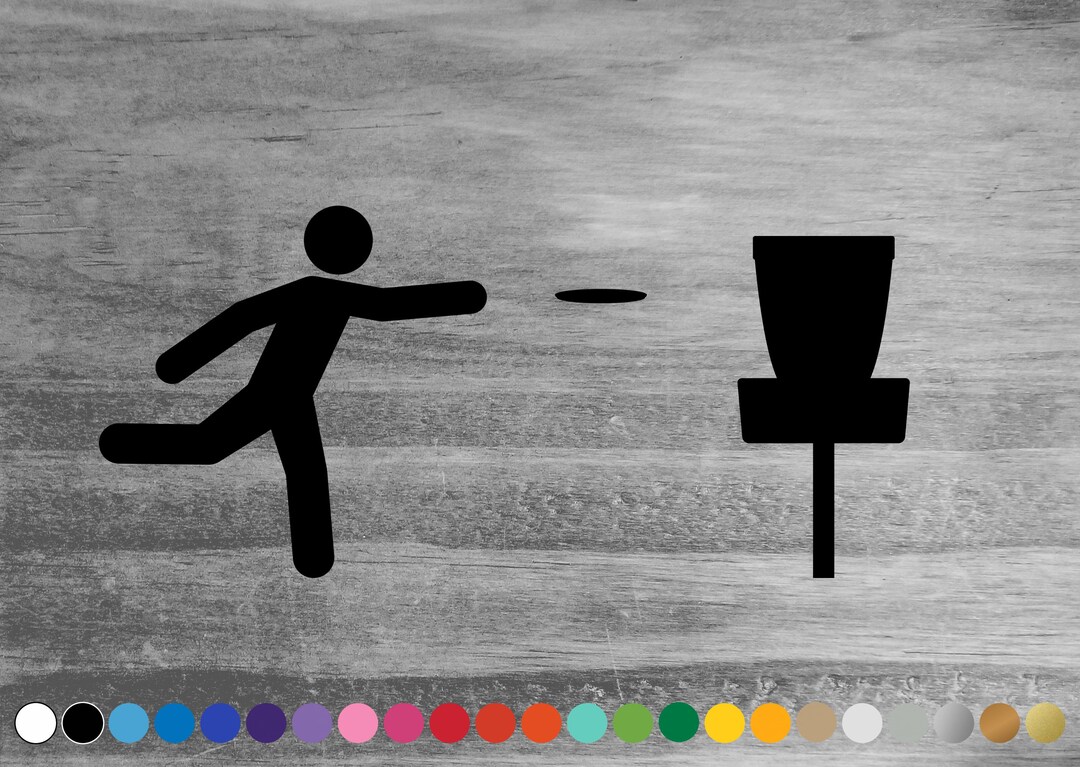 Disc Golf Stick Figure Vinyl Decal Sticker for Car Truck Rv Camper Van ...