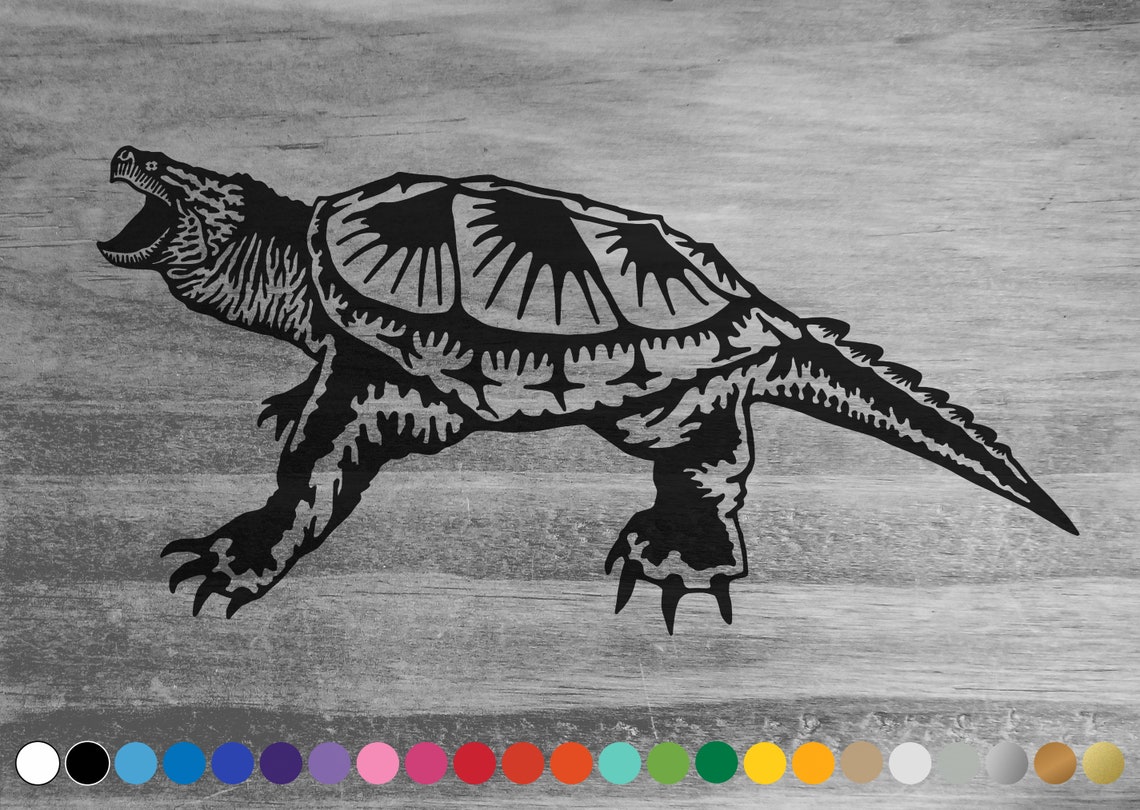 Snapping Turtle Vinyl Decal Sticker for Car Truck Suv Van 4x4 - Etsy