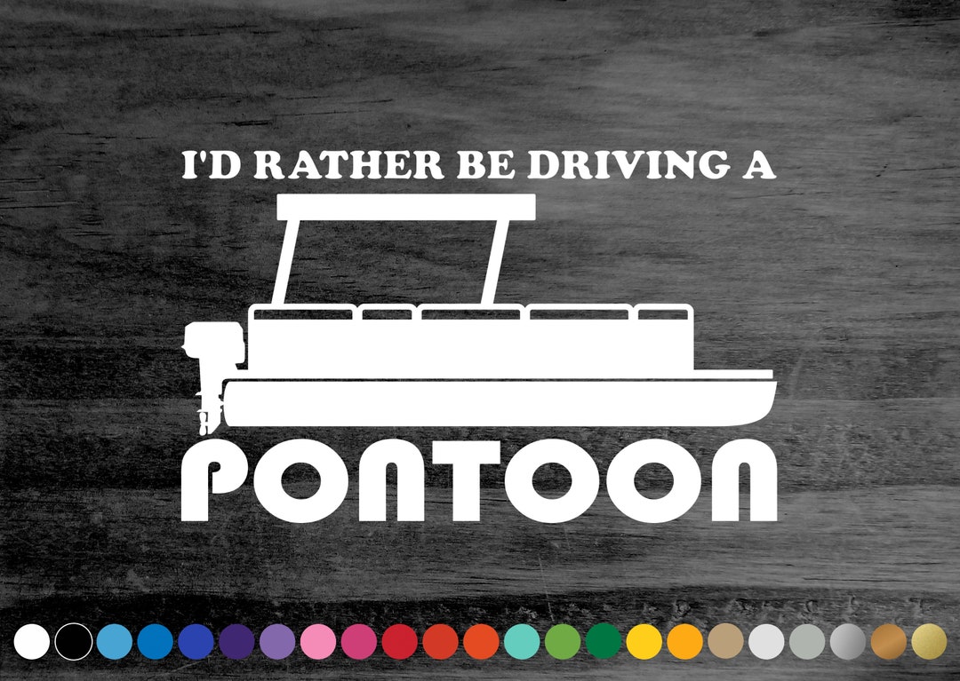 Pontoon Boat Vinyl Decal Sticker for Car Truck Rv Camper Van Bus Atv ...