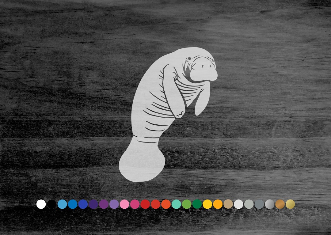 Manatee Vinyl Decal Sticker for Car Truck Rv Camper Van Bus Atv Utv ...