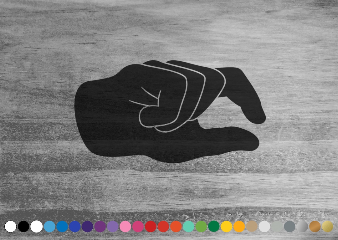 Small Tiny Hand Gesture Vinyl Decal Sticker for Car Truck Suv Van ...