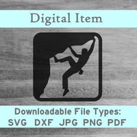 Female Rock Climbing Silhouette SVG, Woman Rock Climber Silhouette Svg ...