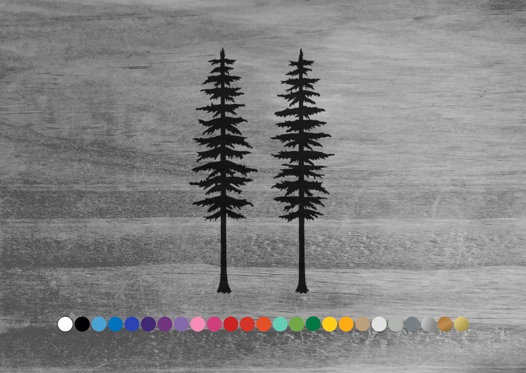 Fir Trees Vinyl Decal Sticker for Car Truck Rv Camper Van Atv Window ...