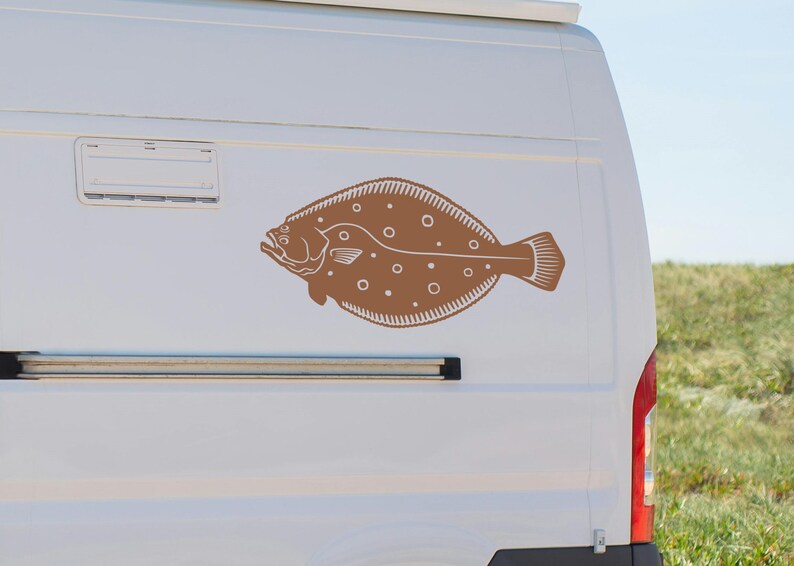 Fluke Flounder Vinyl Decal Sticker for Car Truck Rv Camper Van Atv ...