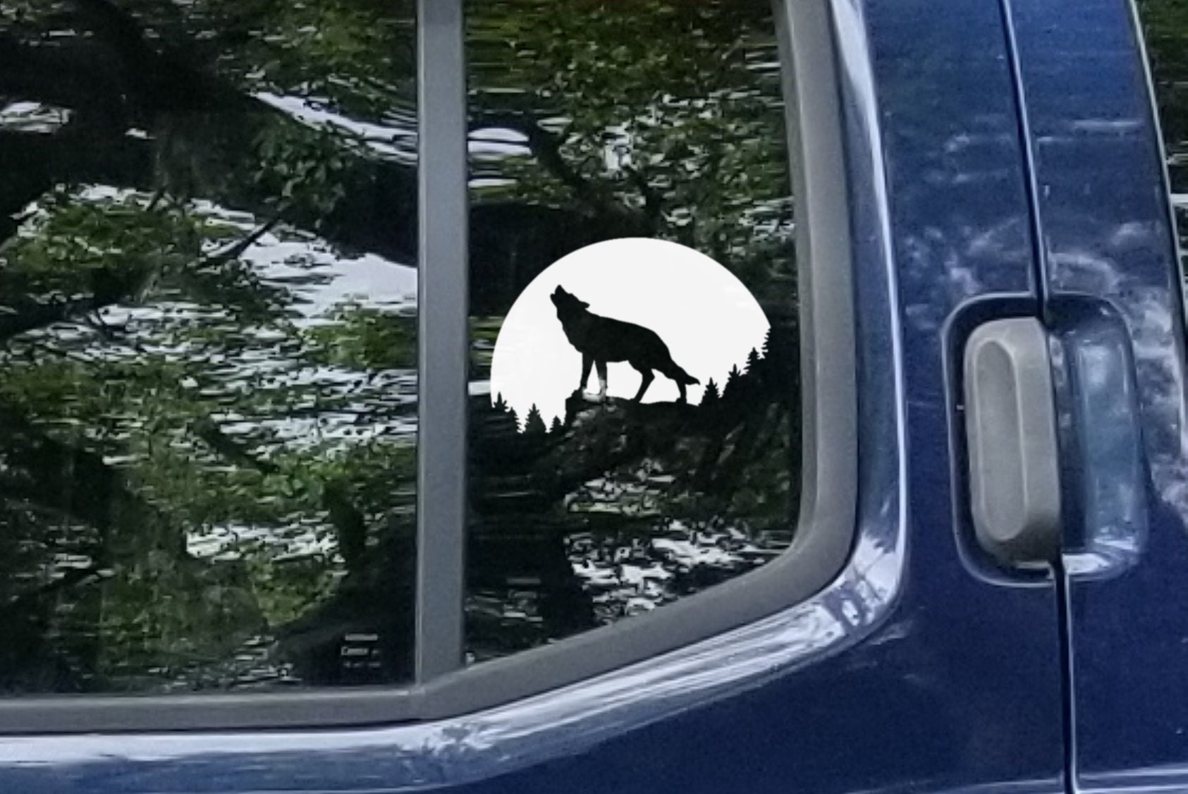 Howling Wolf Moon Vinyl Decal Sticker for Car Truck Rv Camper Van Atv ...