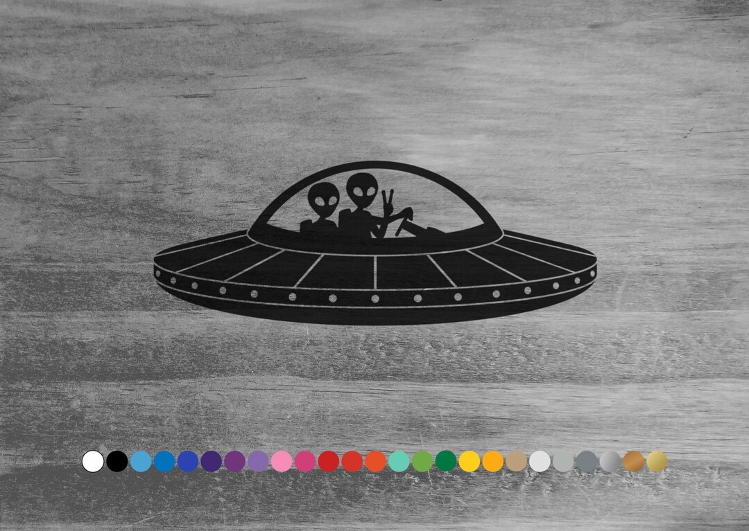 Alien Peace Ufo Vinyl Decal Sticker for Car Truck Rv Camper Van Atv Utv ...