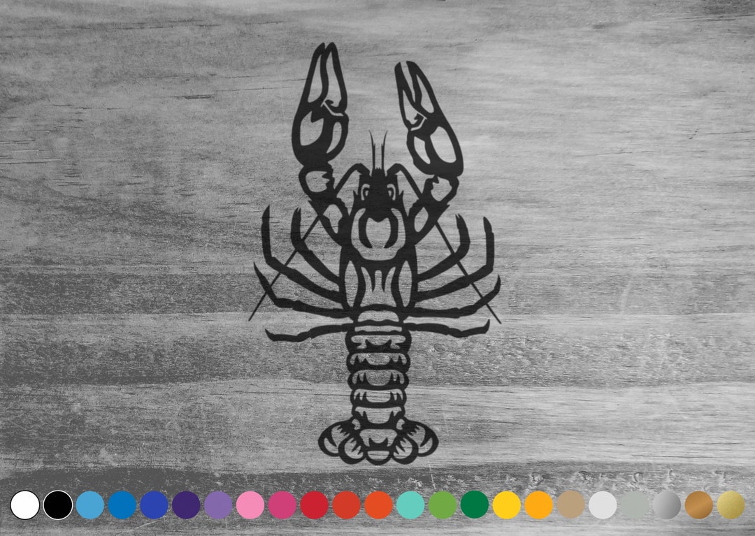 Crawfish Vinyl Decal Sticker for Car Truck Rv Camper Van Atv Window ...