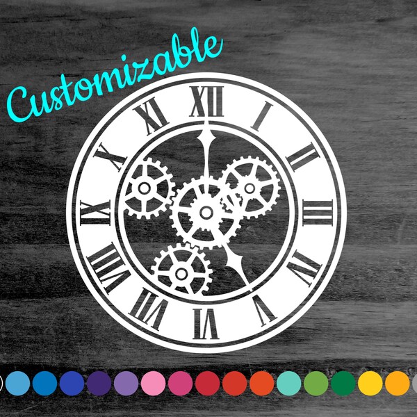 Clock Wall Decal - Etsy