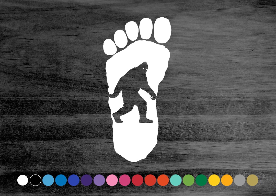 Bigfoot Sasquatch Footprint Vinyl Decal Sticker for Car Truck Van Suv ...