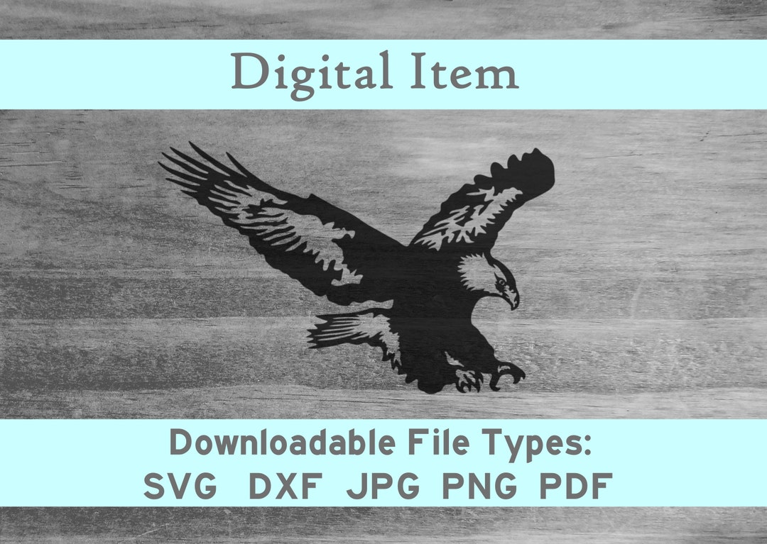 Bald Eagle Svg Dxf Png Jpeg Pdf Digital File Download -NOT a Physical ...