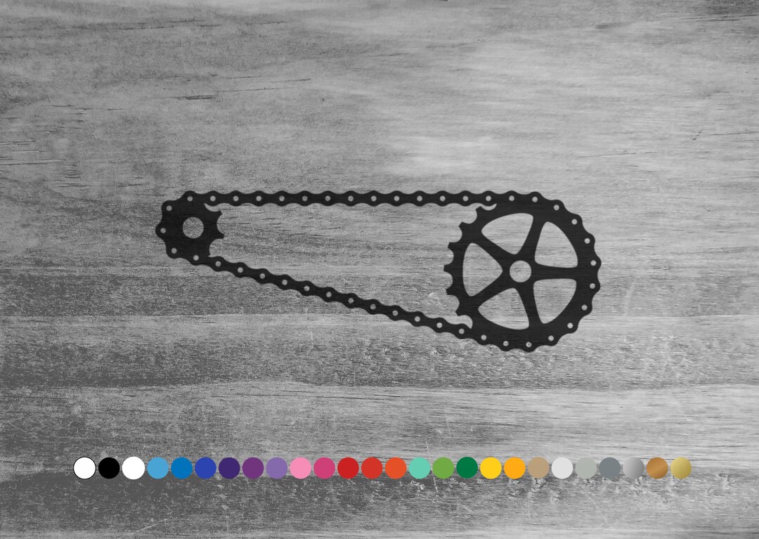 Bike Chain Vinyl Decal Sticker for Car Truck Rv Camper Van Atv Utv ...