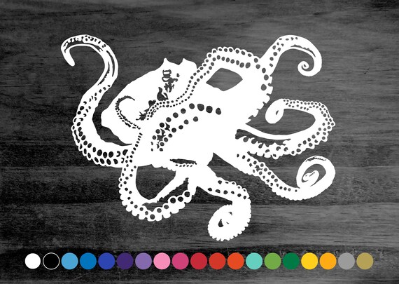 Octopus Vinyl Decal Sticker for Car Truck Van Rv Suv 4x4 | Etsy