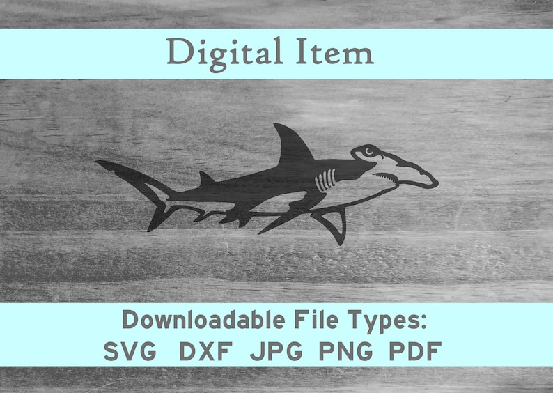 Hammerhead Shark Svg Png Jpeg Dxf Pdf Digital File Download - Etsy
