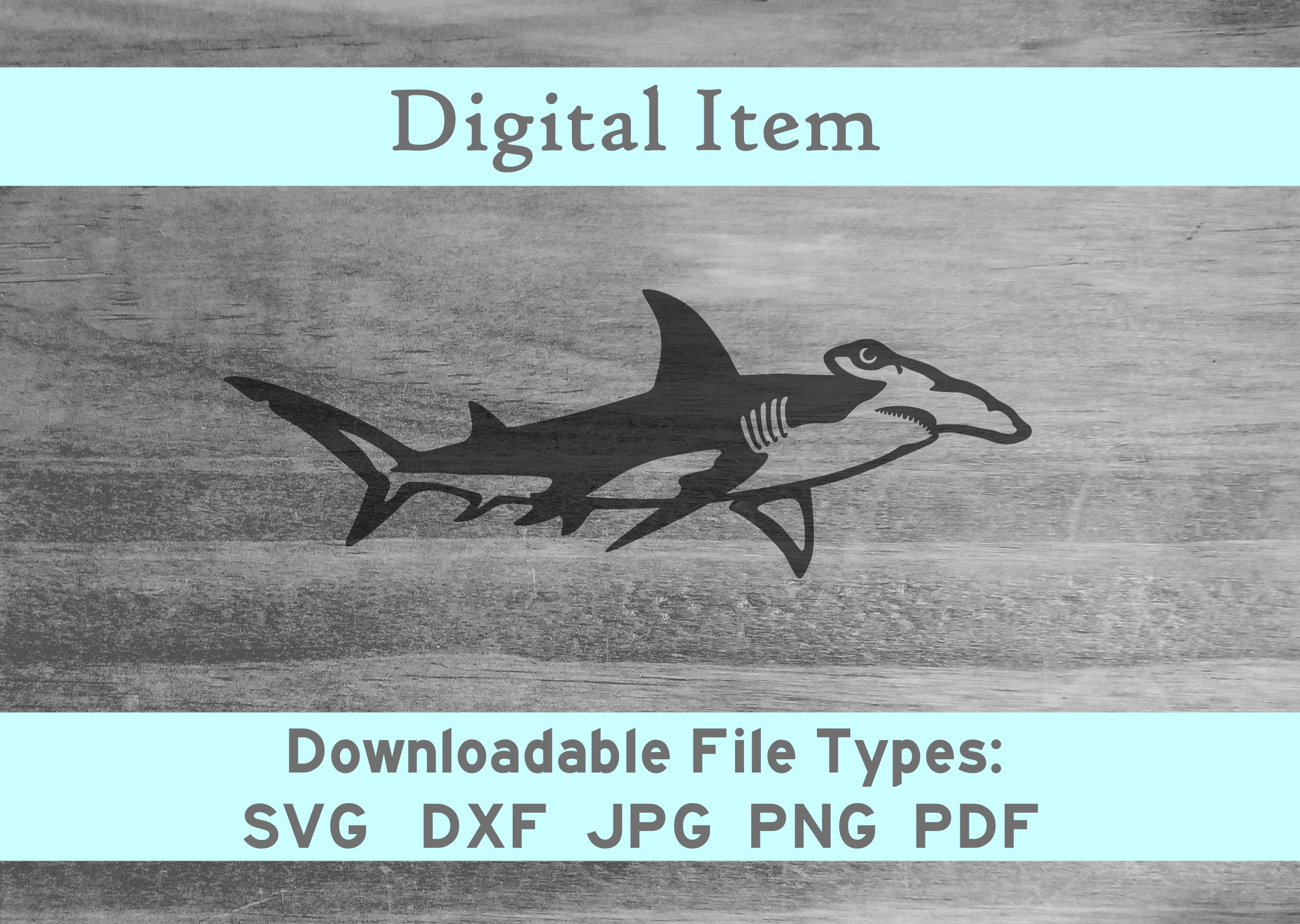 Hammerhead Shark Svg Png Jpeg Dxf Pdf Digital File Download - Etsy