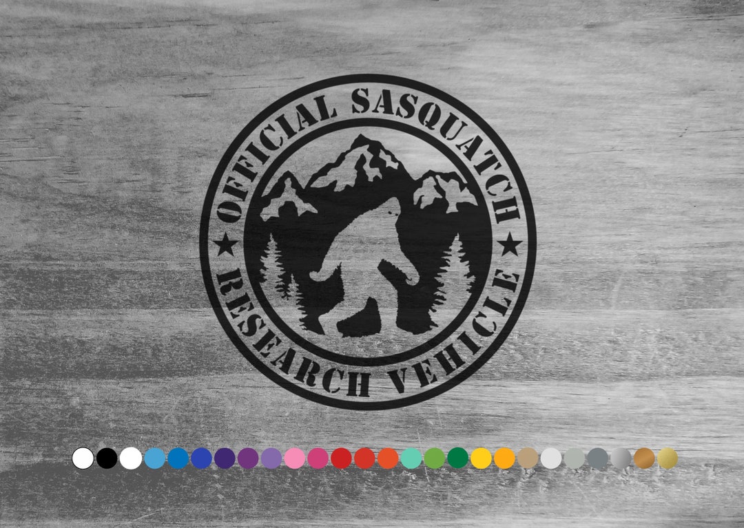 Sasquatch Research Vehicle Vinyl Decal Sticker for Car Truck Rv Camper ...