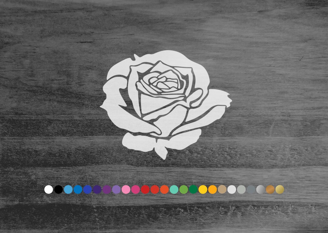 Rose Flower Vinyl Decal Sticker for Car Truck Rv Camper Van Window ...