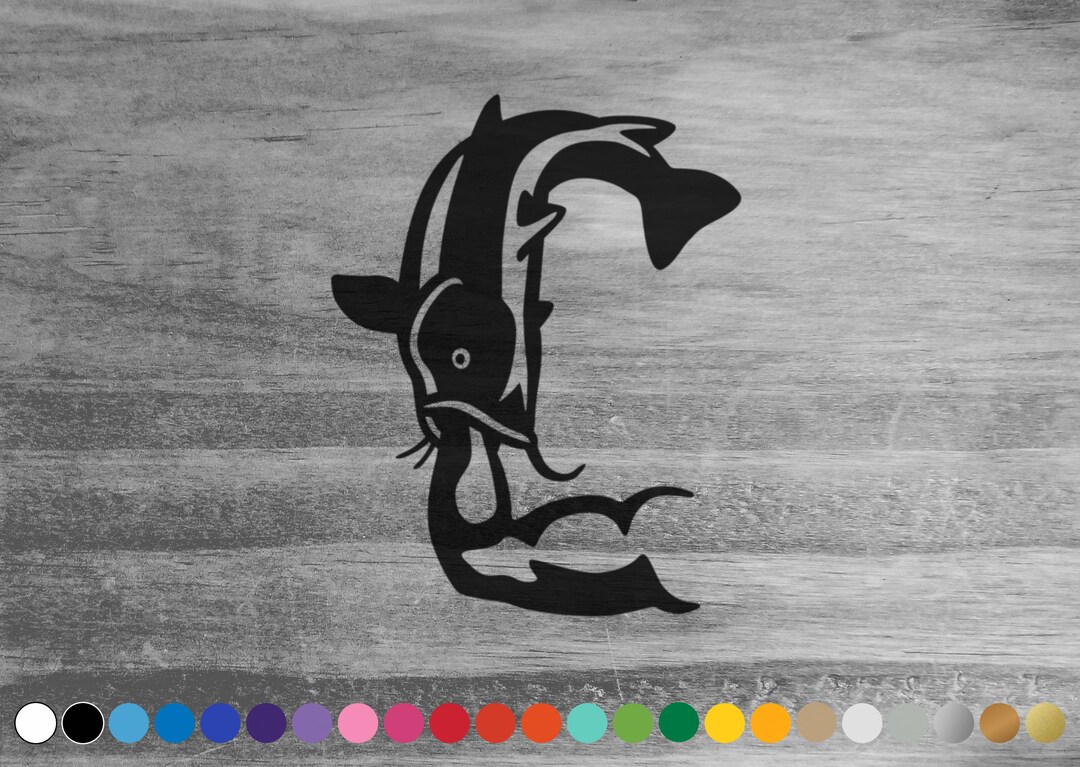 Noodling Flathead Catfish Vinyl Decal Sticker for Car Truck Rv Camper ...