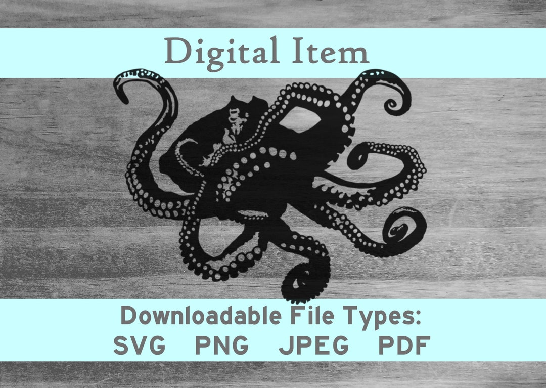 Octopus Svg Png Jpeg Pdf Digital File Download -NOT a Physical Item ...