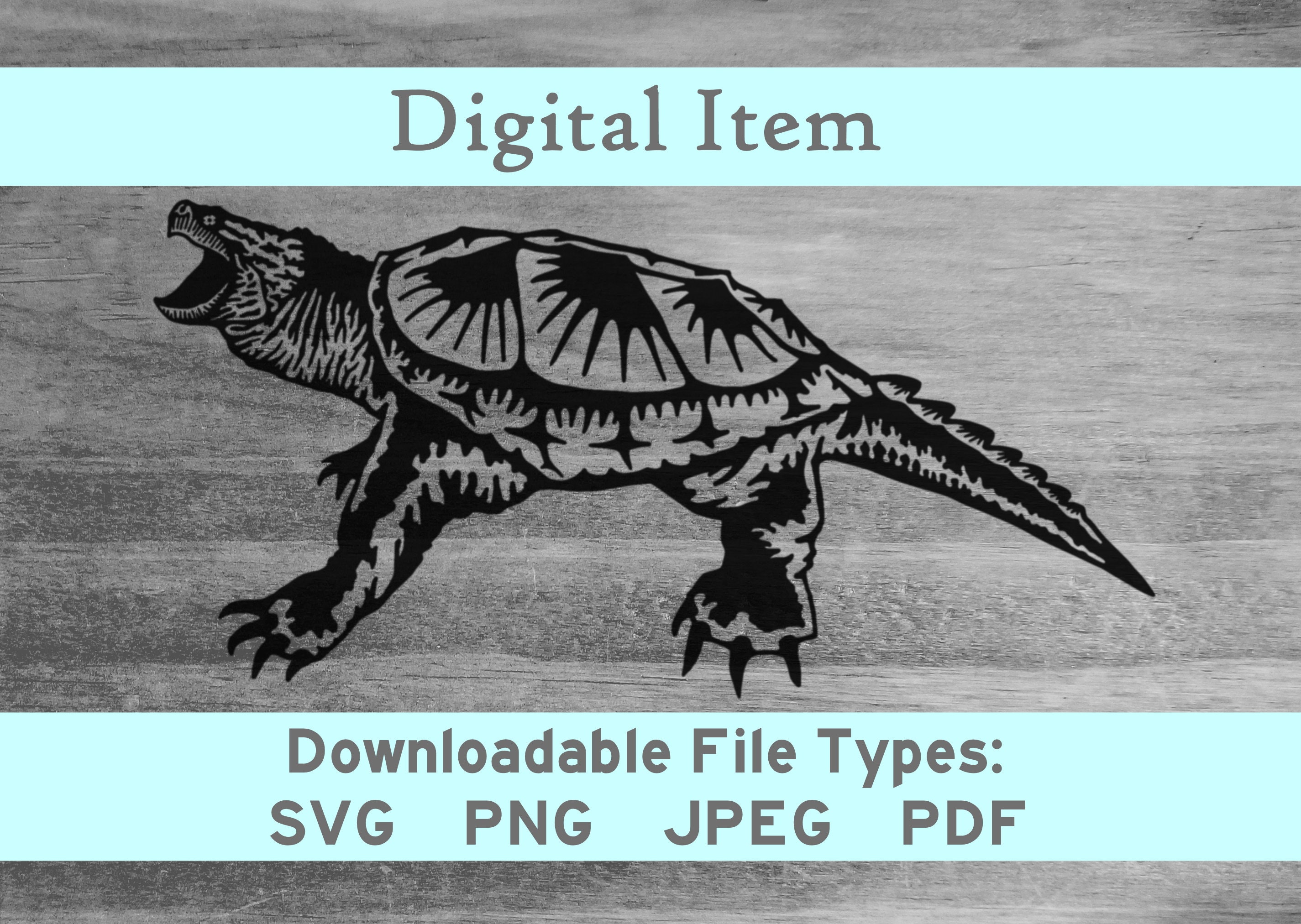 Snapping Turtle Svg Png Jpeg Pdf Digital File Download NOT a - Etsy Canada