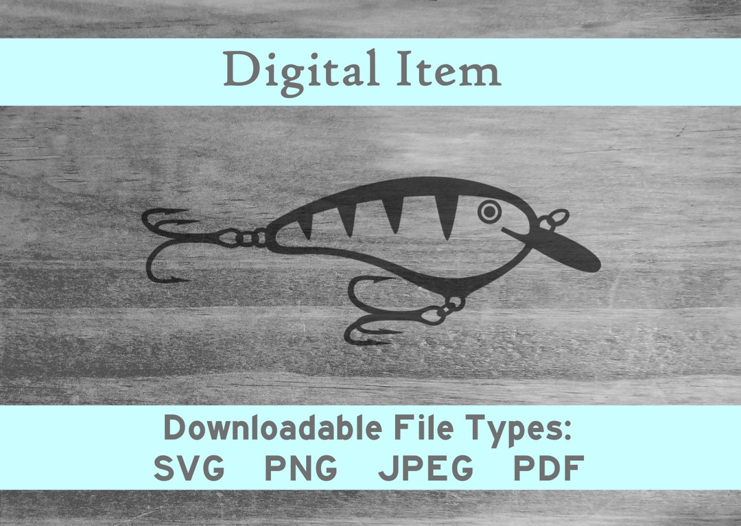 Fishing Lure Crankbait Svg Png Jpeg Pdf Digital File Download -NOT a ...