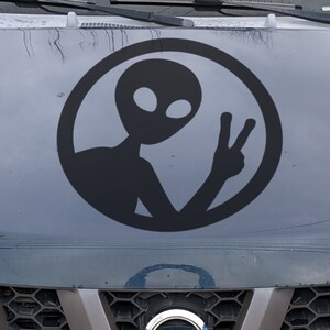 Alien Peace Circle Vinyl Decal Sticker for Car Truck Rv Camper Van 4x4 ...