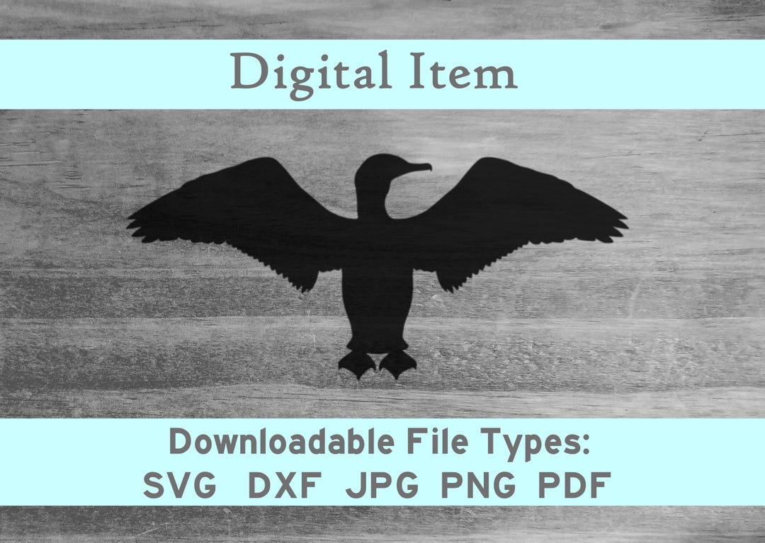 Cormorant Svg Dxf Png Jpeg Pdf Digital File Download -NOT a Physical ...