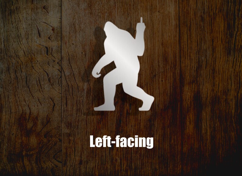 Bigfoot Sasquatch Middle Finger Vinyl Decal Sticker for Car Truck Rv ...