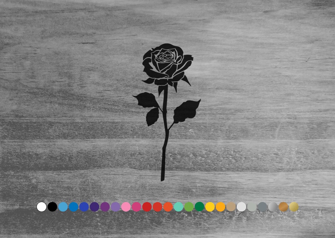 Rose Flower Vinyl Decal Sticker for Car Truck Rv Camper Suv Van Window ...