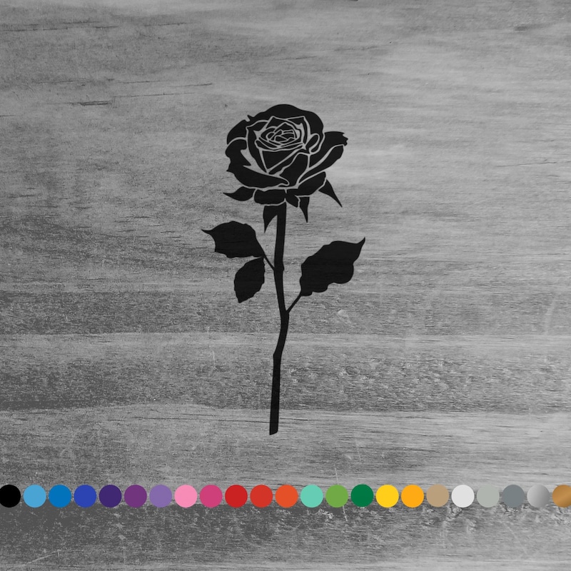Rose Wall Decal - Etsy