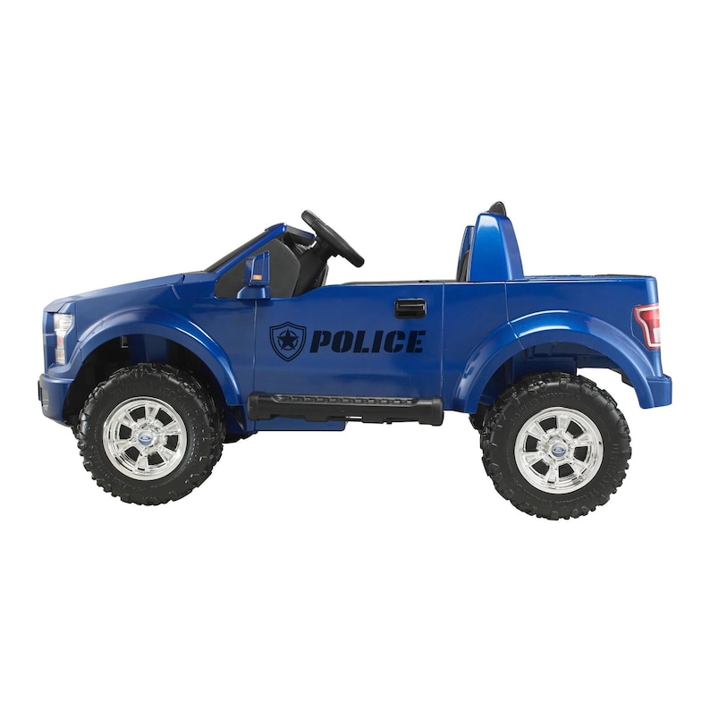 Police Text and Badge Vinyl Decal Sticker for Ride-on Power Wheels Car ...