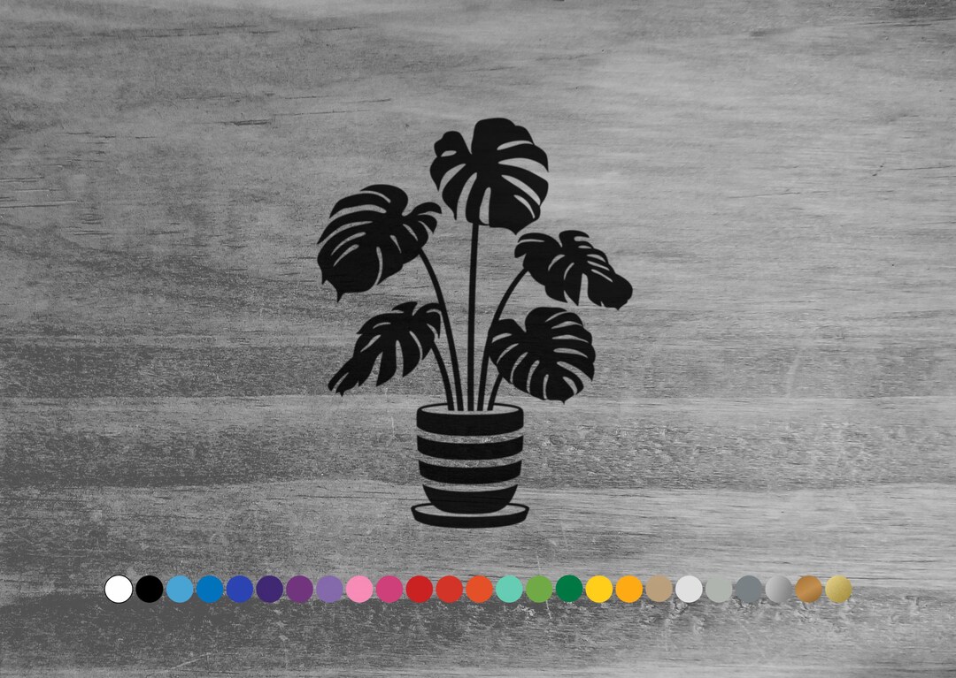 Monstera Plant Vinyl Decal Sticker for Car Truck Rv Camper Van Window ...