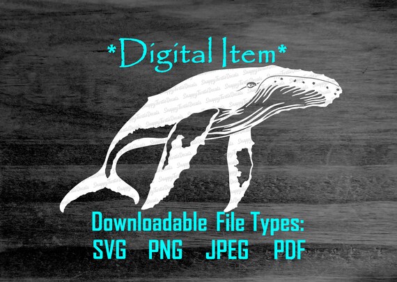 Humpback Whale Svg Png Jpeg Pdf Digital File Download Not a - Etsy