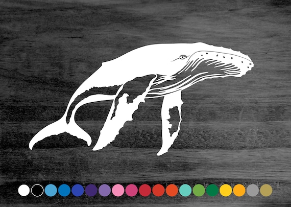 Humpback Whale Vinyl Decal Sticker for Car Truck Boat Kayak - Etsy