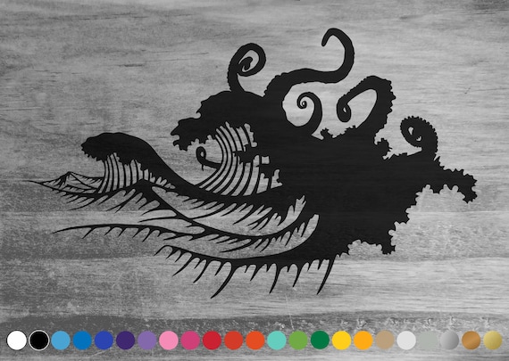 Octopus Kraken Wave Vinyl Decal Sticker for Car Truck Boat Rv - Etsy