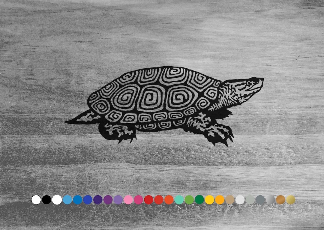 Diamondback Terrapin Turtle Vinyl Decal Sticker for Car Truck Rv Camper ...