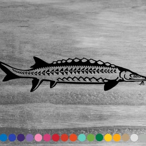 Sturgeon Vinyl Decal Sticker for Car Truck Rv Camper Van Window Bumper ...