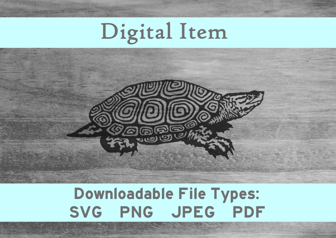 Terrapin Turtle Svg Png Jpeg Pdf Digital File Download -NOT a Physical ...