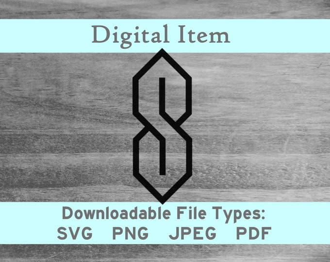 Cool Pointy S Svg Png Jpeg Pdf Digital File Download Not a Physical ...