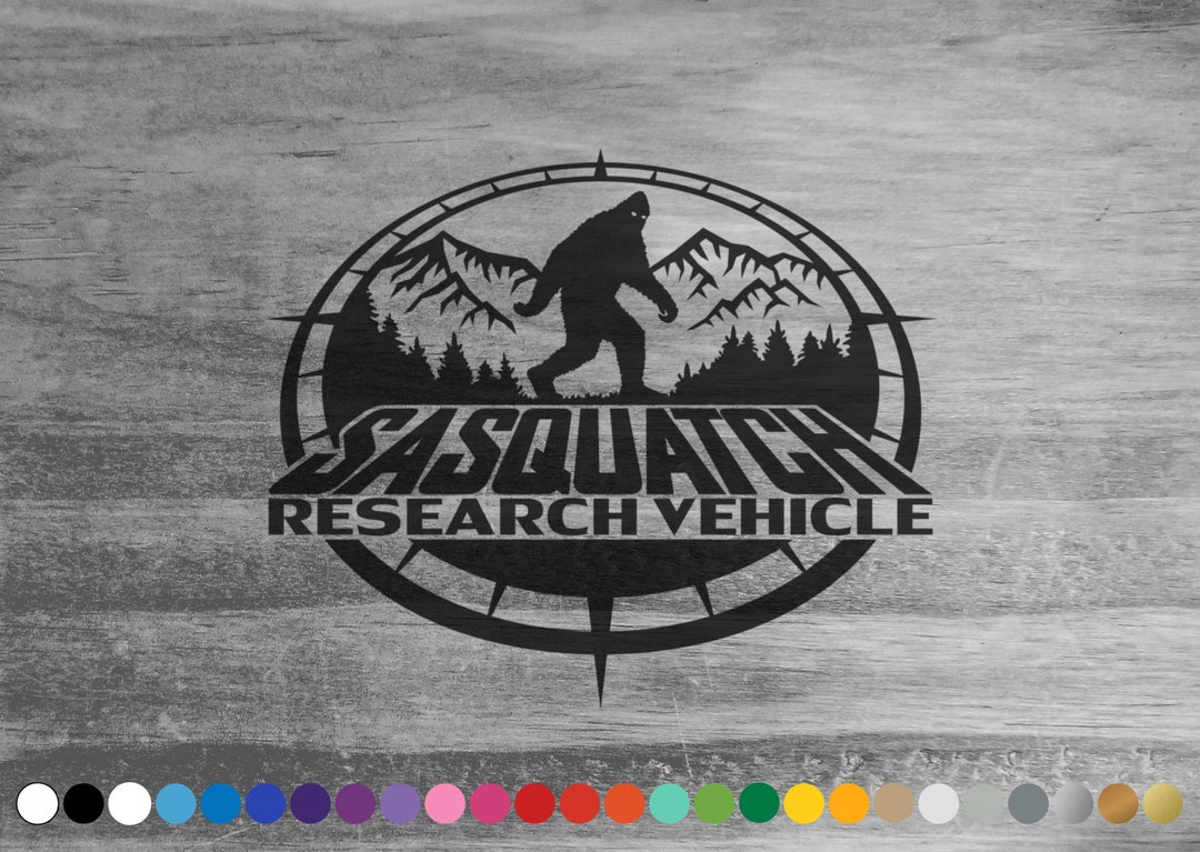 Sasquatch Research Vehicle Vinyl Decal Sticker for Car Truck Rv Camper ...