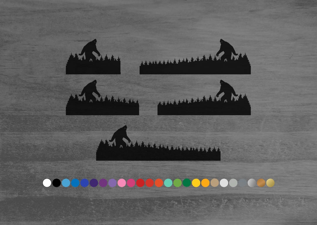 Bigfoot Sasquatch Trees Vinyl Decal Sticker for Car Truck Rv Camper Van ...