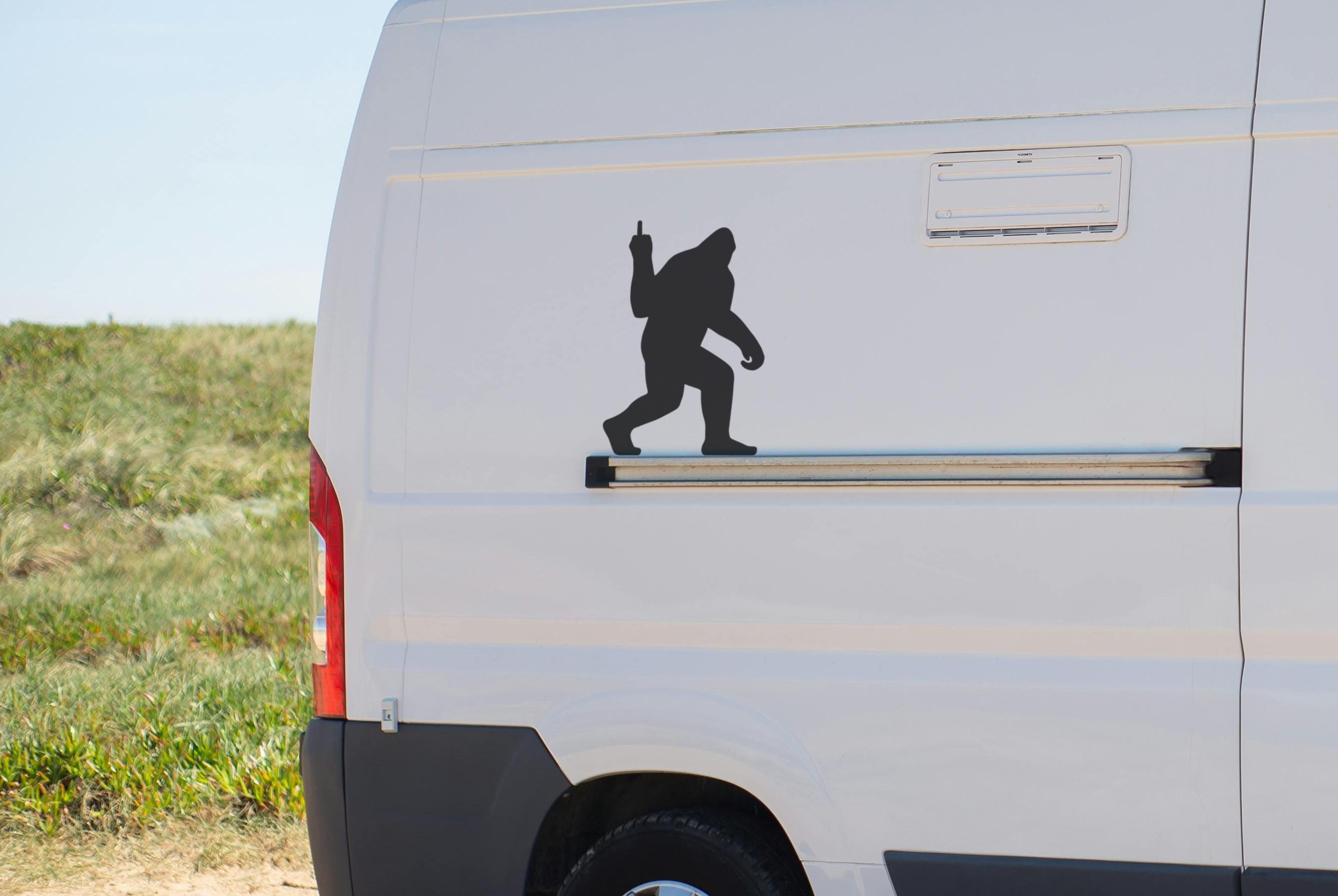 Bigfoot Sasquatch Middle Finger Vinyl Decal Sticker for Car Truck Rv ...