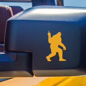 Mini Bigfoot Sasquatch Middle Finger Vinyl Decals Stickers for Car ...