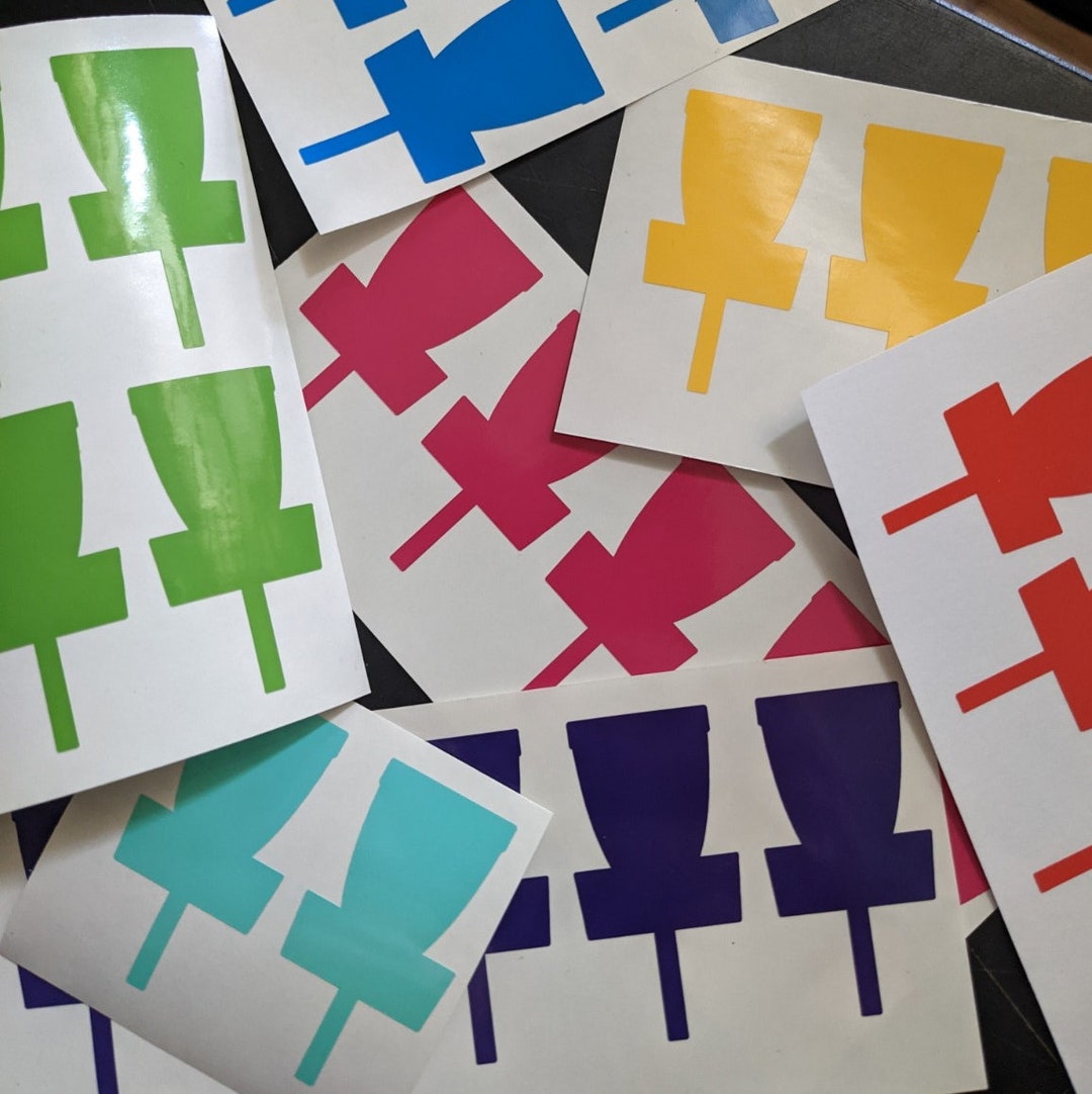 Disc Golf 2 Inch Basket Vinyl Decal Sticker Sheet for Car Truck Rv ...