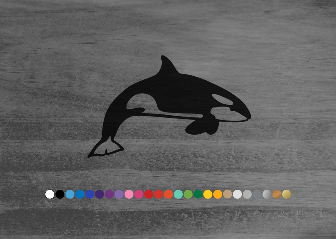 Orca Killer Whale Vinyl Decal Sticker for Car Truck Rv Camper Van Atv ...