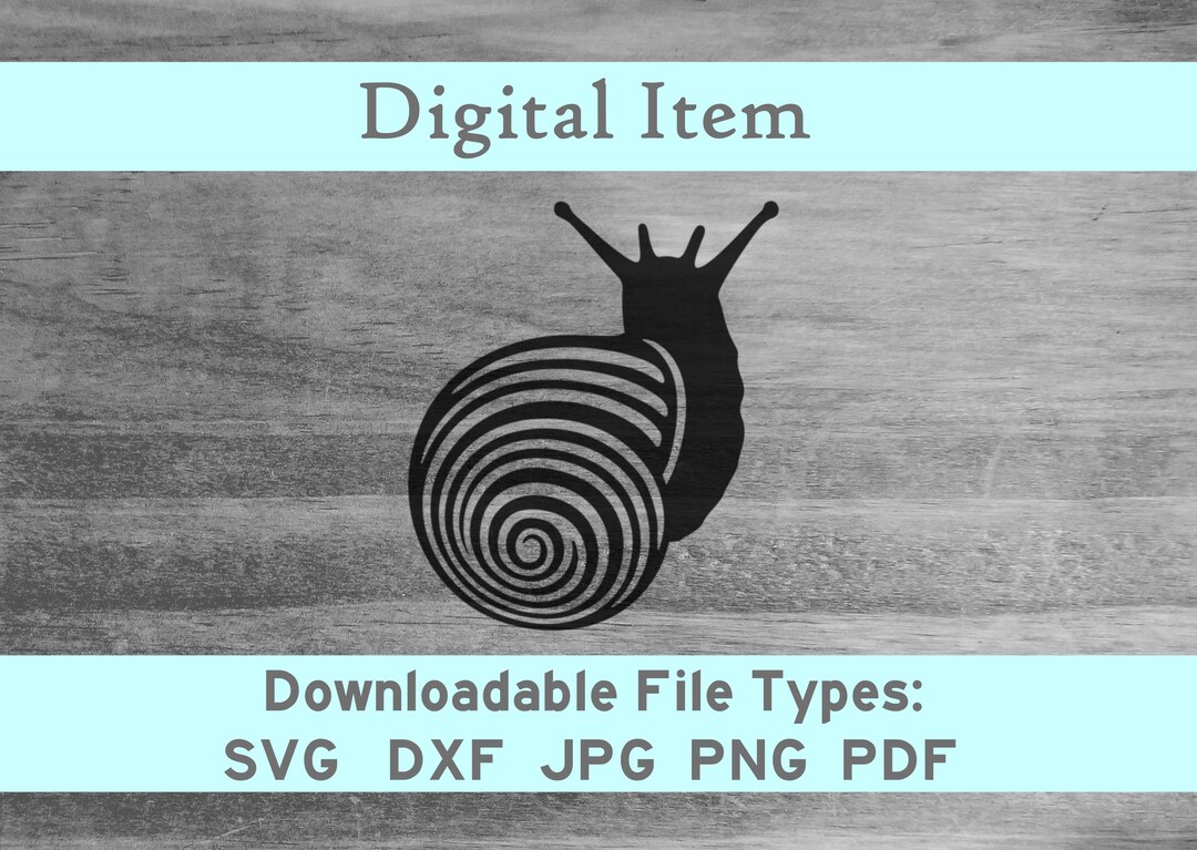 Snail Svg Dxf Png Jpeg Pdf Digital File Download -NOT a Physical Item ...