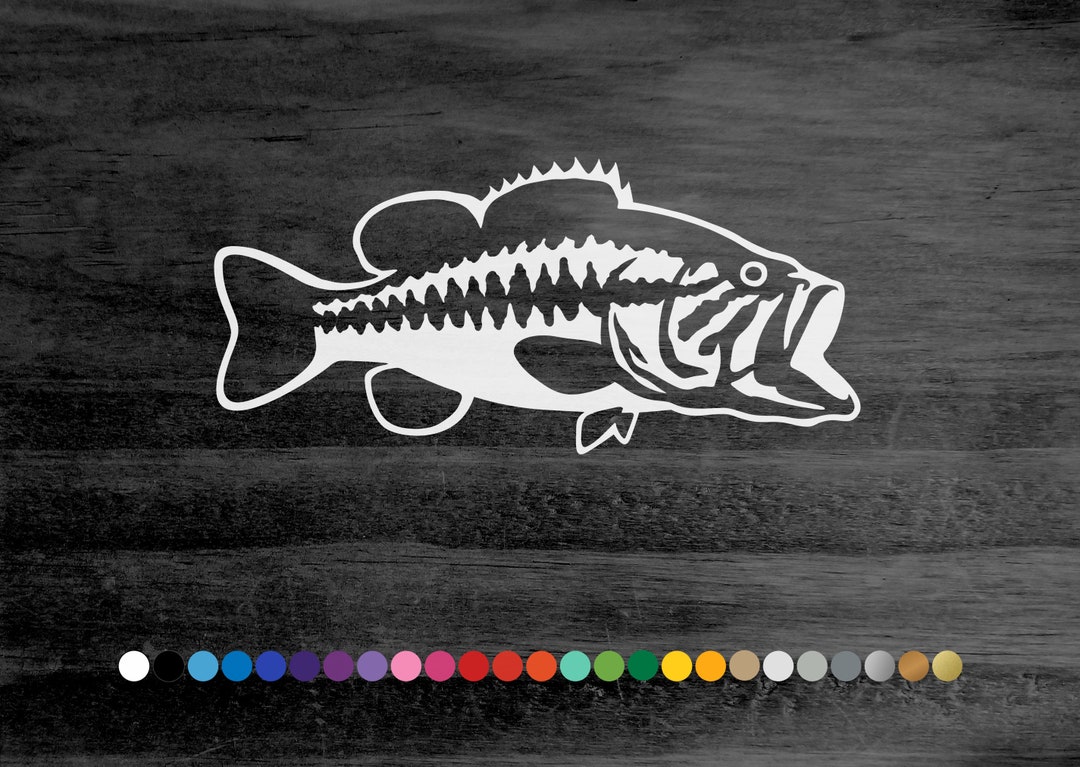 Largemouth Bass Vinyl Decal Sticker for Car Truck Rv Camper Van Atv ...