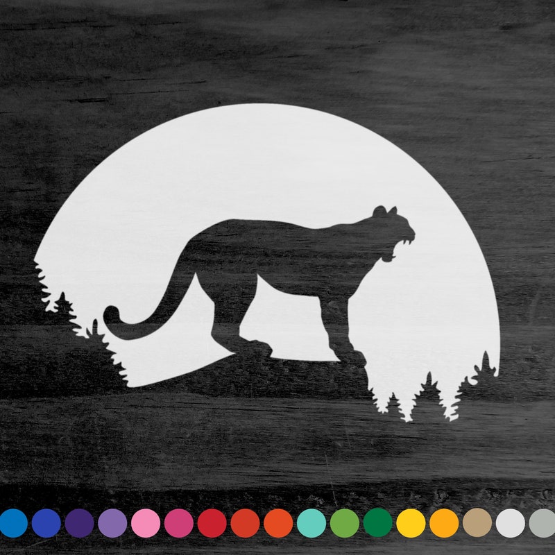 Wall Lion Moon Sticker - Etsy