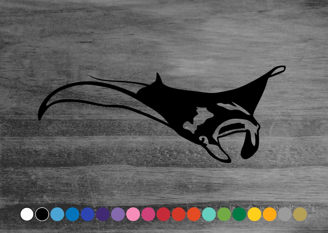 Manta Ray Vinyl Decal Sticker for Car Truck Rv Camper Van Atv Window ...
